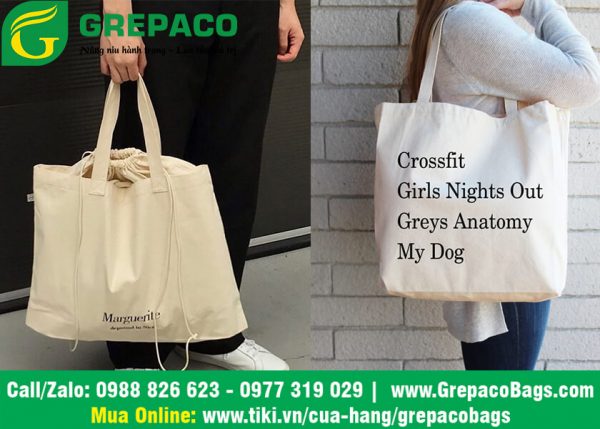 Túi canvas shopee, nguồn cung cấp sỉ túi vải canvas TPHCM